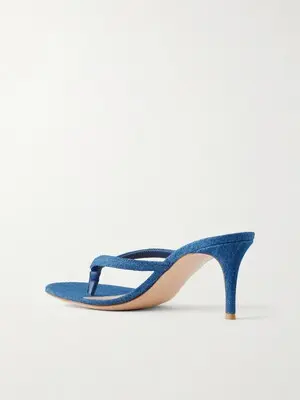GIANVITO ROSSI Calypso 70 Denim Stiletto Sandals