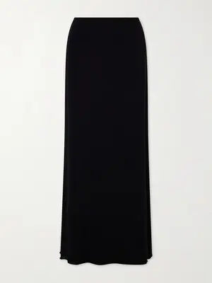 COLLEEN ALLEN Stretch Tencel™ Modal, Silk And Cashmere-blend Maxi Skirt - Black