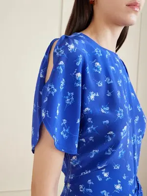 Victoria Beckham Bela Floral-print Silk-chiffon Midi Dress