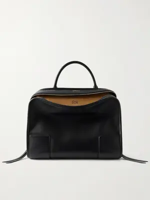 Loewe Amazona 180 Large Leather Shoulder Bag - Black