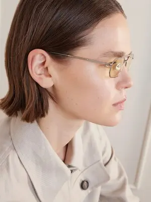 Brunello Cucinelli Tone Octagon Eyeglasses - Silver