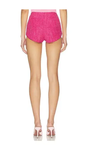 MILKWHITE Tweed Shorts - Fuchsia
