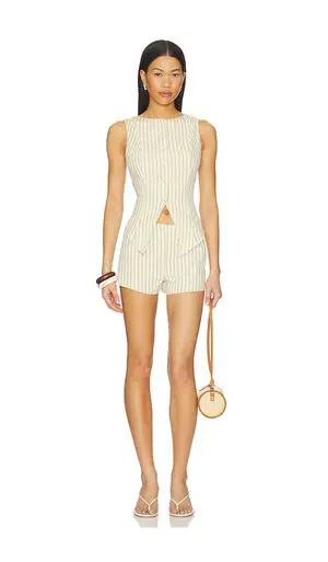 ALL THE WAYS Alerie Button Front Top - Cream