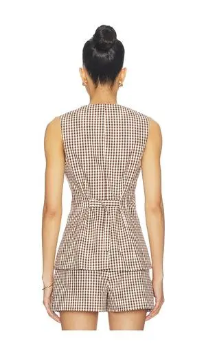 Astr The Label Checked Waistcoat