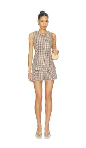 Astr The Label Checked Waistcoat
