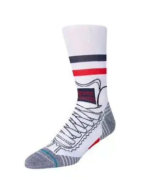 Stance Printed Crew Socks - White