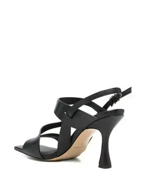 BRUNO PREMI Margot Strappy Leather Sandals - Black