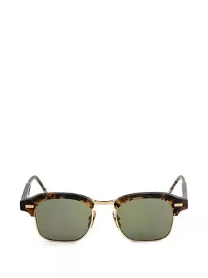 Thom Browne Tortoiseshell Pattern Square Frame Sunglasses - Brown