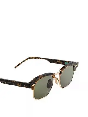 Thom Browne Tortoiseshell Pattern Square Frame Sunglasses - Brown