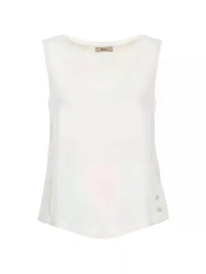 Herno Sleeveless Vest With Button Detail - Neutrals