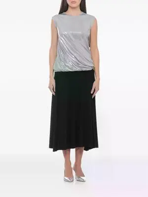 Norma Kamali Draped Vest - Silver