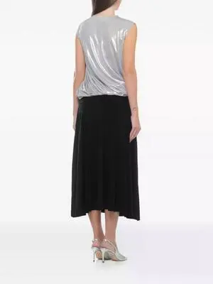 Norma Kamali Draped Vest - Silver