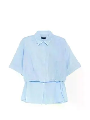 JUUN.J Striped Layered Shirt - Blue