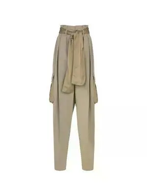 Balmain High-waisted Cargo Trousers - Green