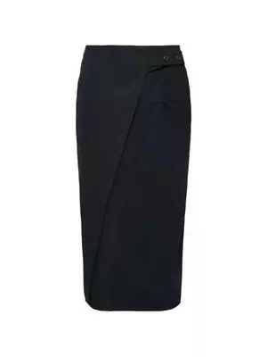 CLUB21 Camille Cotton Midi Skirt - Black