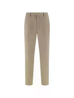 Boggi Milano Stitched Pockets Linen Trousers