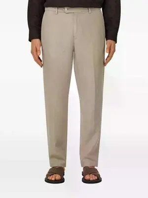 Boggi Milano Stitched Pockets Linen Trousers