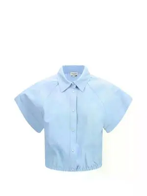 Jacob Cohen Short Sleeve Shirt With Pinstripe Pattern And Elasticated Hem