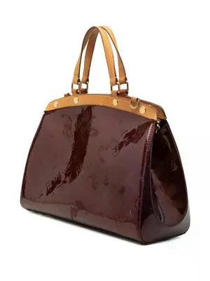 LOUIS VUITTON Monogram Vernis Brea Mm Satchel - Red
