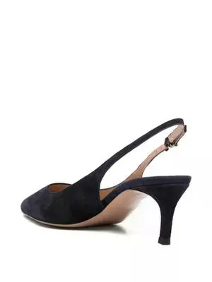 Roberto Festa Navy Suede Slingback Pumps