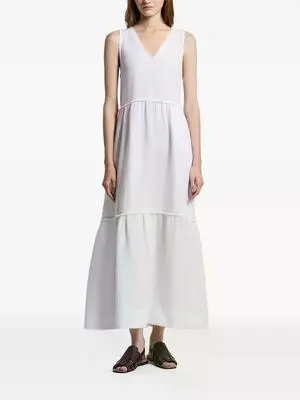 Peserico V-neck Tiered Maxi Dress