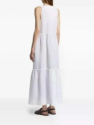 Peserico V-neck Tiered Maxi Dress