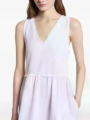 Peserico V-neck Tiered Maxi Dress