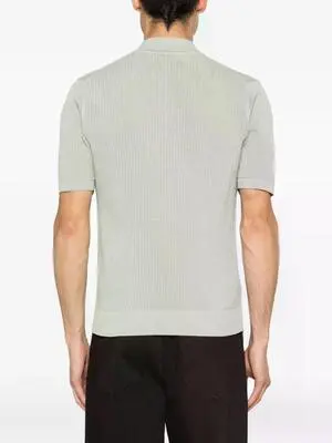 LUIGI GENTILE Open-knit Polo Shirt