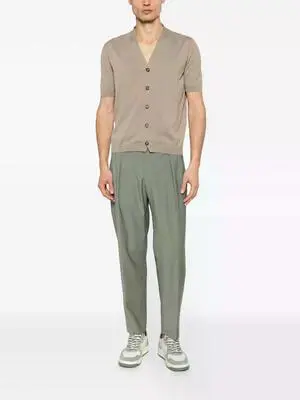 LUIGI GENTILE Button Short-sleeve Cardigan - Neutrals