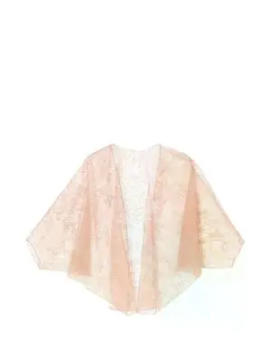 Emporio Armani Embroidered Cape With Floral Pattern