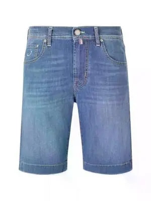 Jacob Cohen Logo-patch Denim Shorts - Blue