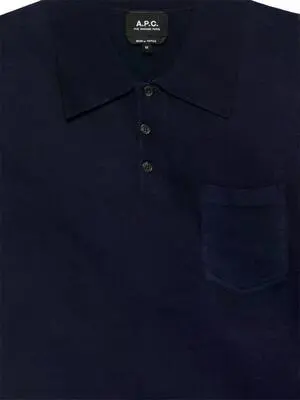 A.p.c. Chest-pocket Short-sleeve Polo Shirt - Blue