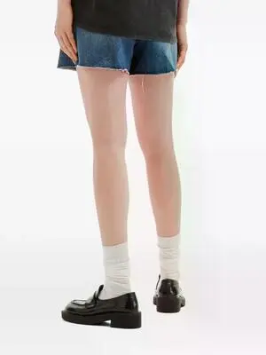 B+AB Belted Frayed Hem Denim Shorts