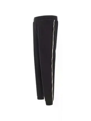 EA7 Logo-tape Track Pants - Black