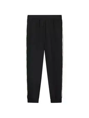 EA7 Logo Series Cotton-blend Joggers - Black