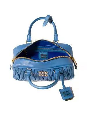 Miu Miu Arcadie Matelassé Nappa-leather Bag - Blue