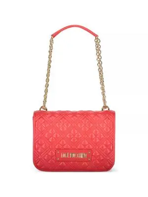 Moschino Quilted Chain Shoulder Bag - Red