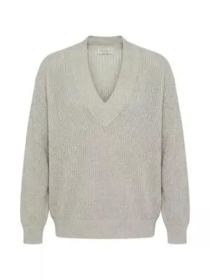 Brunello Cucinelli V-neck Sweater - Green