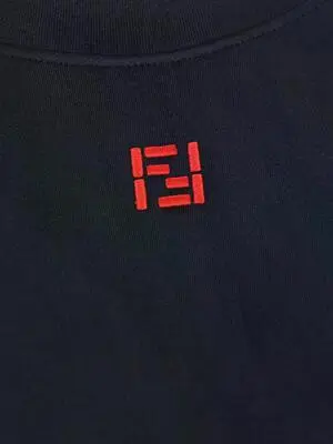 Fendi Logo-embroidered T-shirt - Blue