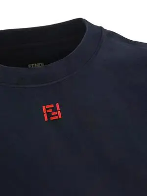 Fendi Logo-embroidered T-shirt - Blue