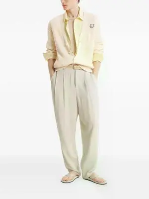Maison Kitsuné Fox Head Cotton Cardigan - Neutrals