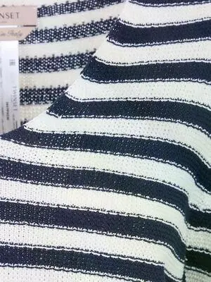 TWINSET Striped V-neck Fine Knit Pullover
