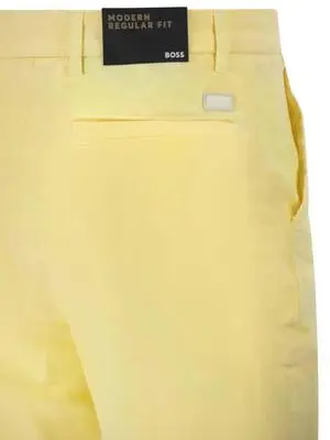 BOSS Cotton Tailored Shorts - Yellow