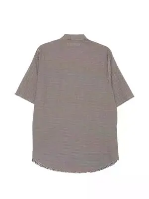 ORIGINAL VINTAGE Gingham Frayed-edge Shirt - Neutrals
