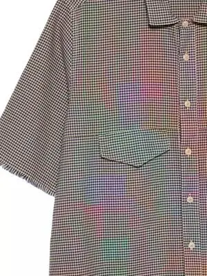 ORIGINAL VINTAGE Gingham Frayed-edge Shirt - Neutrals