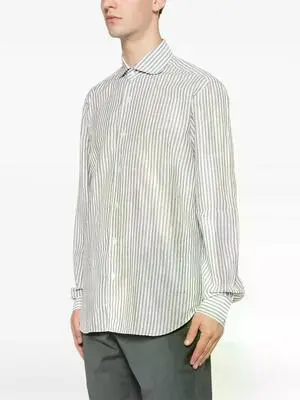 BARBA NAPOLI Striped Shirt - Green