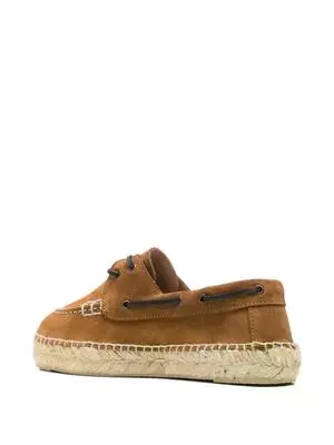 Manebí Almond Toe Espadrilles With Lace-up Fastening - Brown