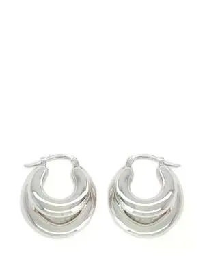 PANCONESI Blow Up Layered Hoop Earrings - Silver