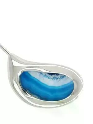 PANCONESI Tone Agate Necklace - Silver