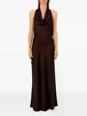 Liu Jo Halterneck Maxi Dress With Cowl Neck And Open Back